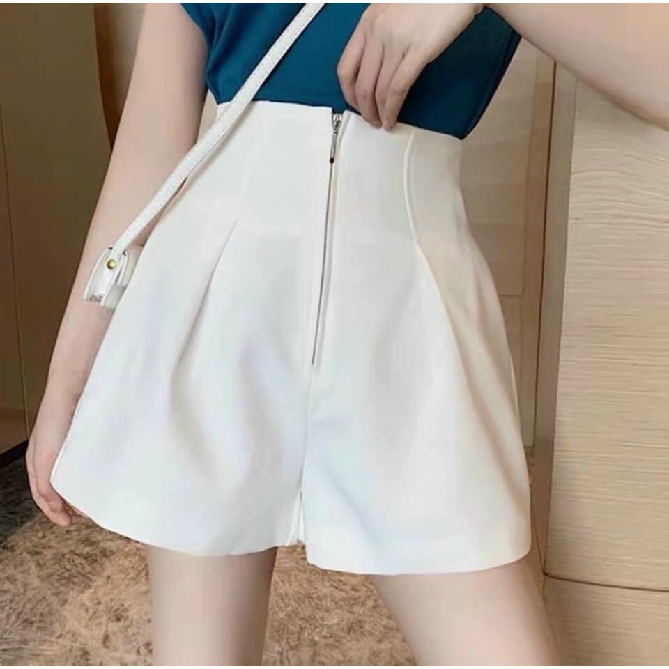 HIGH WAIST SHORTS - BELLY GENE - FRONT ZIP-M36 High Waist Short Pants ...