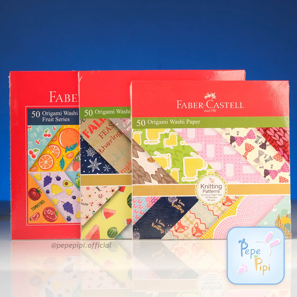 Washi paper Faber Castell Origami Folding Color paper 16 x 16 and 15 x ...