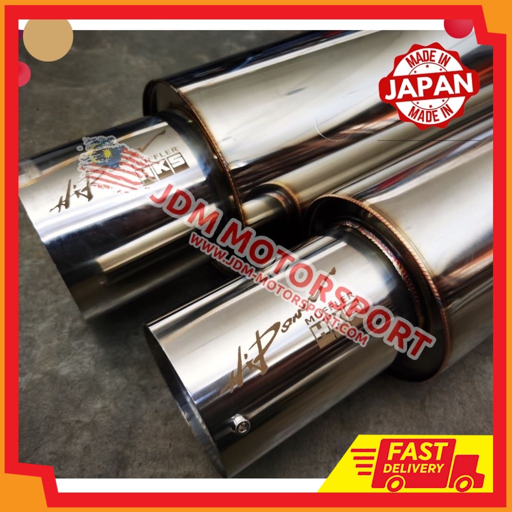 Exhaust HKS 6.5" Muffler Ekzos Import Jepun Evo 7 8 9, Wira, Satria ...
