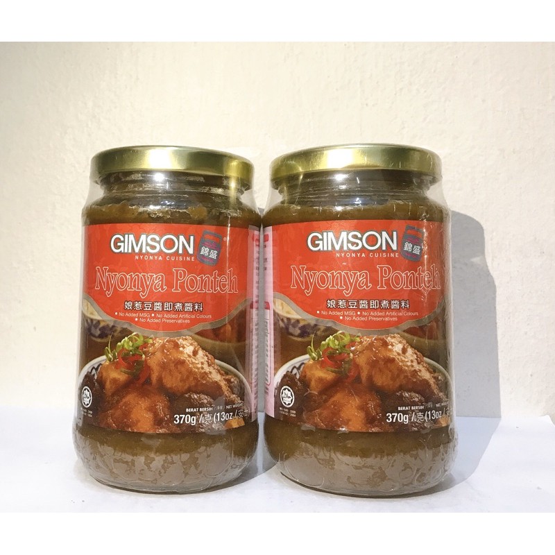 GIMSON Nyonya Ponteh Sauce 娘惹豆酱 - 370g | Shopee Malaysia