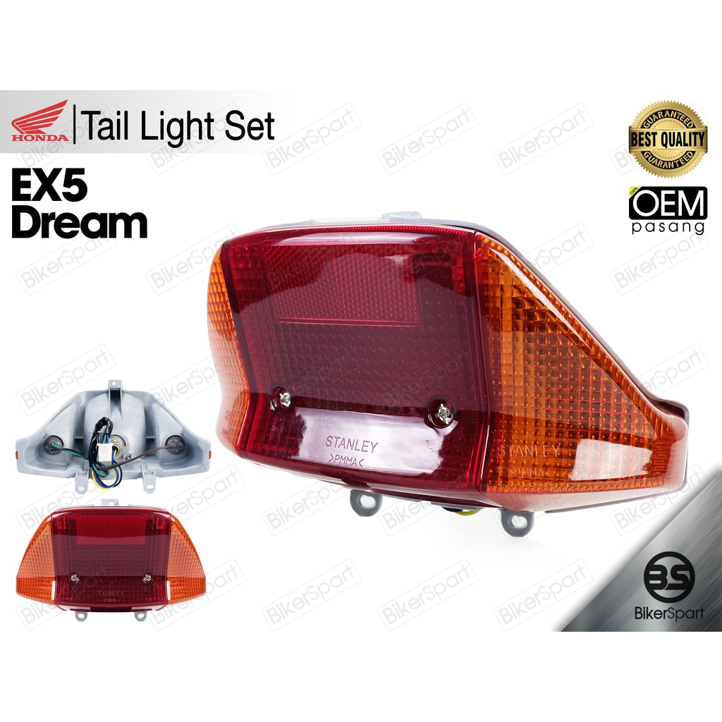 Honda Stanley EX5 Dream Tail Lamp Tail Light Complete Set Lampu Brek ...