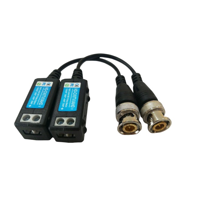 CCTV video balun passive 1 channel balun with BNC connector 8MP STABIL ...