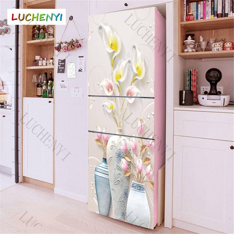 Custom size 3D self-adhesive fridge sticker freezer stickers ...