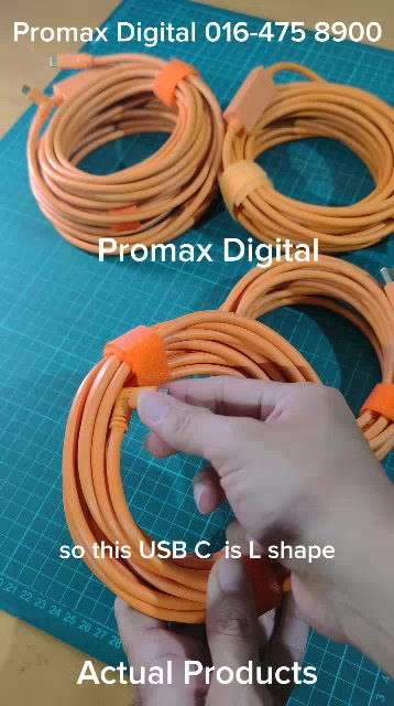 ProMax Tethering USB C Cable USB-C to USB-C & USB-C to USB-A 3.0 Right ...