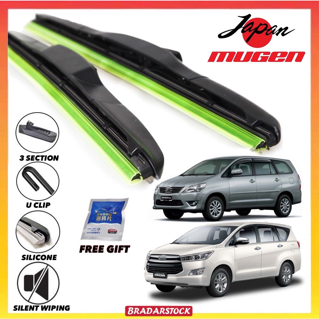 TOYOTA INNOVA WIPER ( Years 2004 - 2023 ) Japan Mugen Silicone Wiper ...