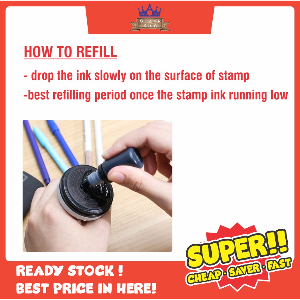 Rubber Stamp Chop self ink stamp stamps colop Flash Stamp Round Chop ...