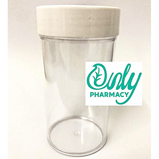 4oz Empty Pill Box with White Screw cap | Empty plastic transparent ...