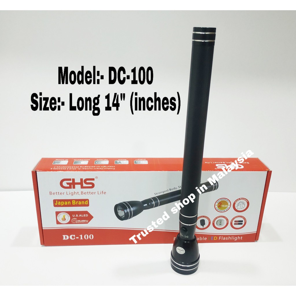 GHS Original Japane Torch Light Long Range New Version Rechargeable ...