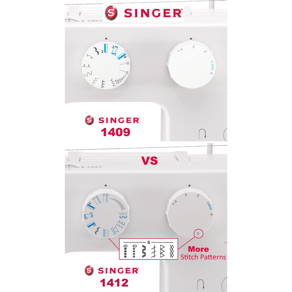 Singer 1409 1412 PROMISE Sewing Machine Mesin Jahit Singer (2 year ...