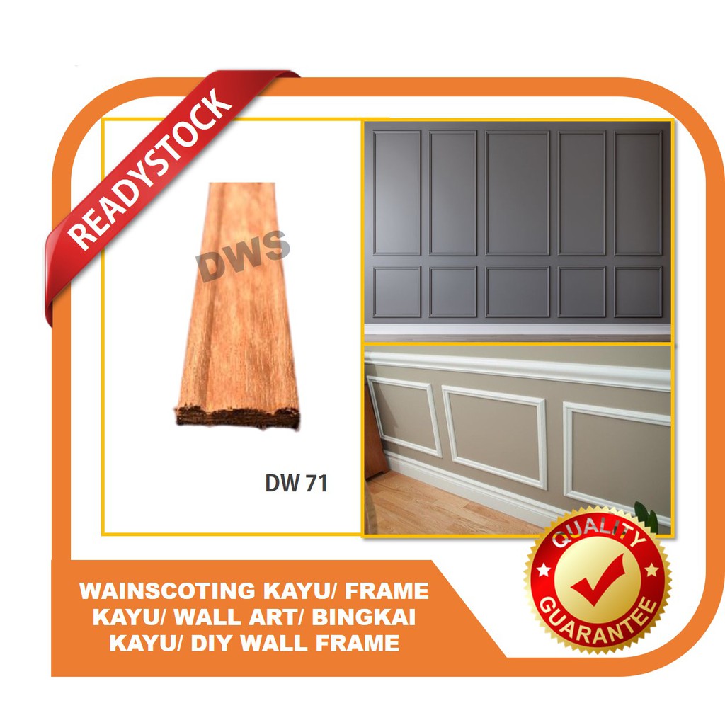 WAINSCOTING/ FRAME KAYU/ WALL ART/ BINGKAI KAYU/ DIY WALL FRAME [1-4ft ...