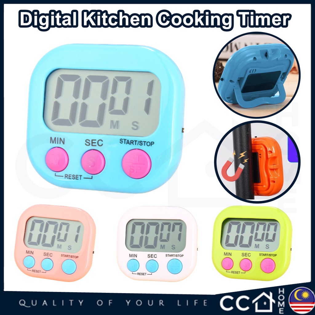 Digital Kitchen Timer Cooking Timer Loud Alarm Clock Magnetic Countdown ...