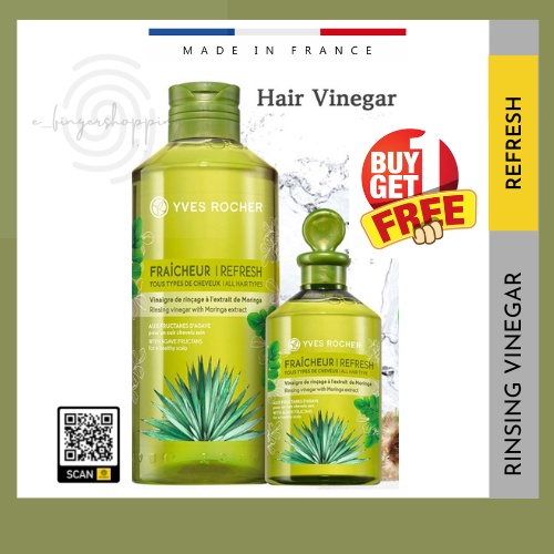 Yves Rocher Refresh all Hair Types Hair Rinsing Vinegar Moringa Extract ...