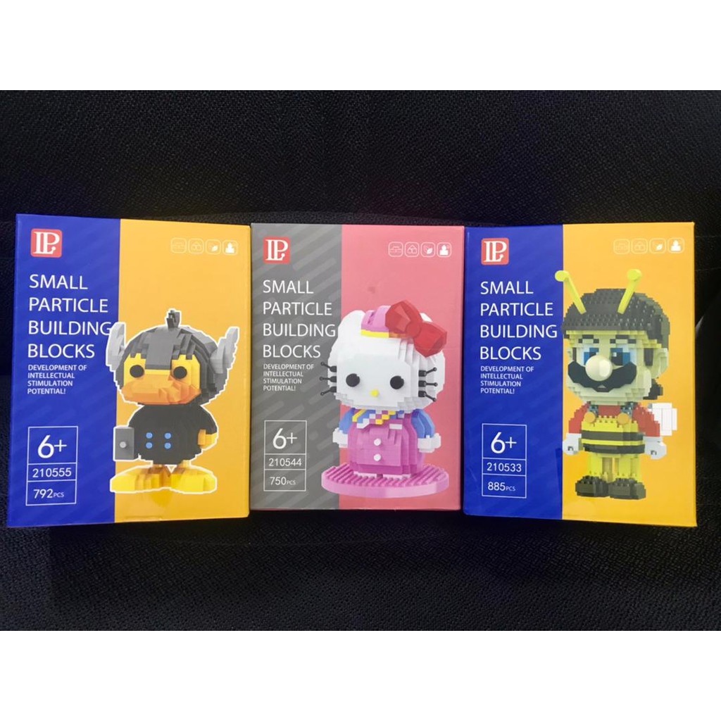 LP SUPER MARIO BEE/HELLO KITTY/THOR DUCK SMALL PARTICLE BUILDING BLOCKS ...