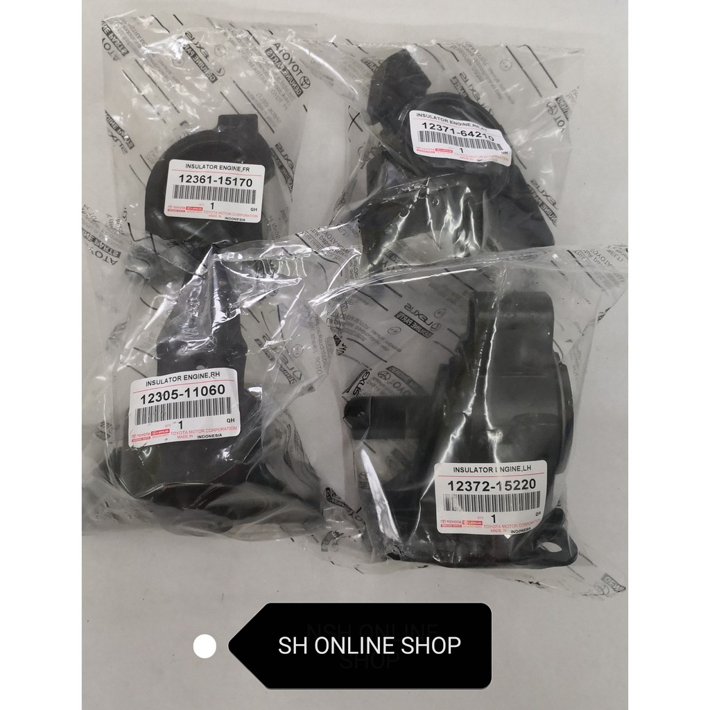 Engine Mounting Set (TOYOTA OEM) for Toyota Corolla AE111 1.6 1997 Year ...