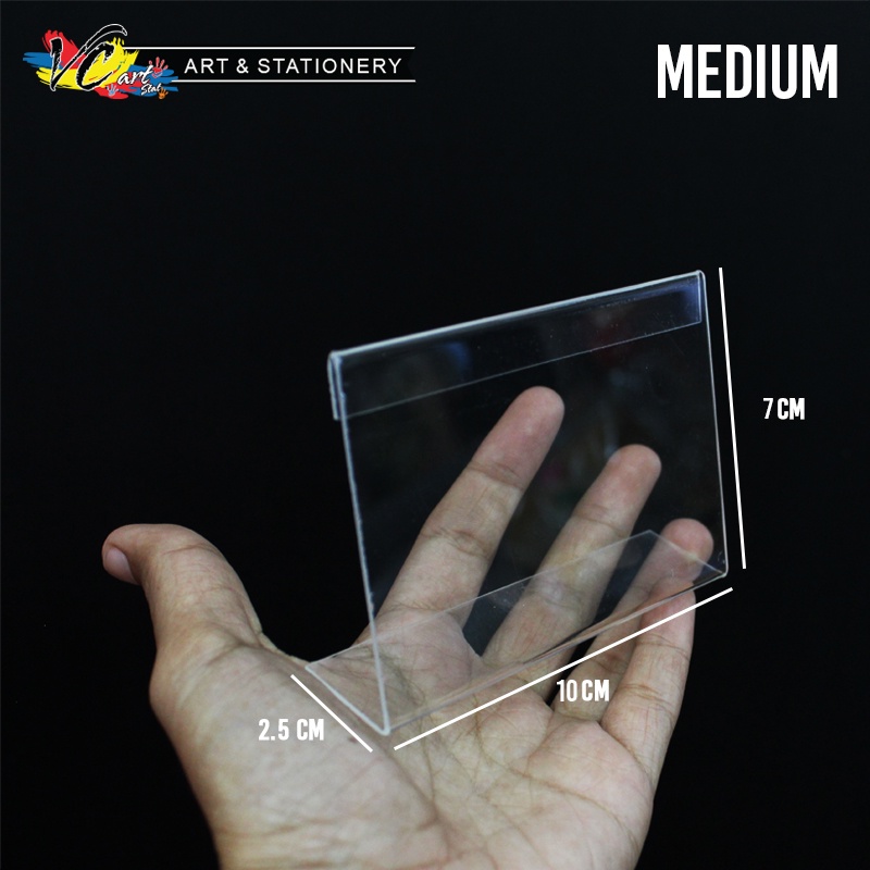 VC Art PVC L Shape Card Stand Price Display Price Tag Holder Pengepit ...