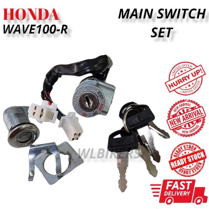 HONDA WAVE100R W100R WAVE 100 R MAIN SWITCH SET KUNCI KEY SET -HOT ITEM ...