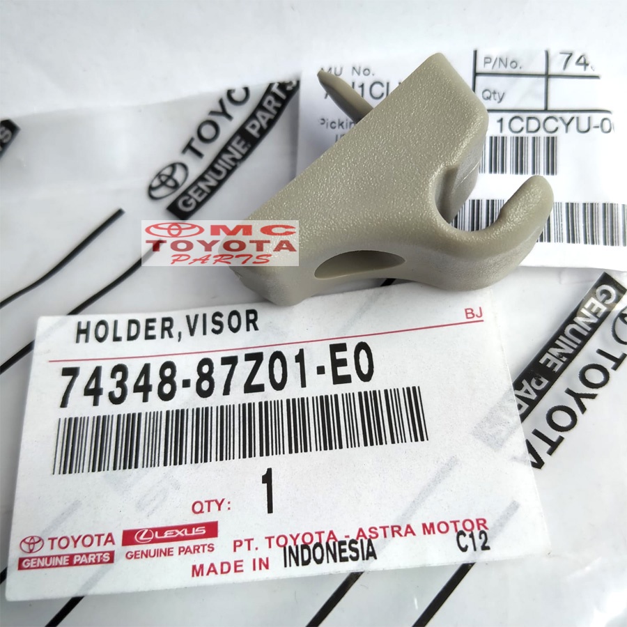 Sun Visor Clip Holder Avanza Xenia Gran Max Luxio 74348-87Z01-E0 ...