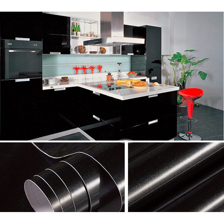 60cmx100cm Self adhesive Glossy Kitchen Wardrobe Waterproof Contact ...