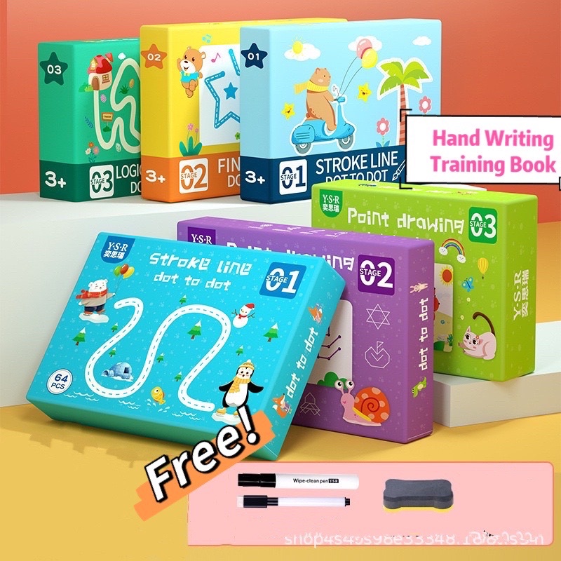 [Ready Stock]Point Drawing Preschool Educational Handwriting Practice ...