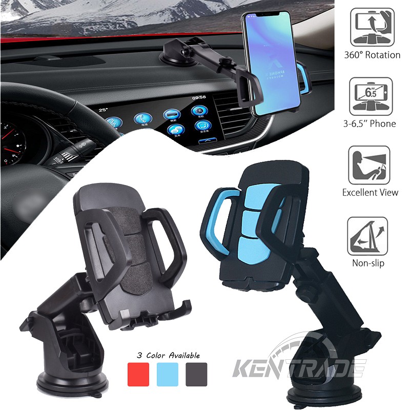Universal 360° Long Neck Car Mount Phone Holder Mobile Phone Stand with Silicon Sucker (With ...