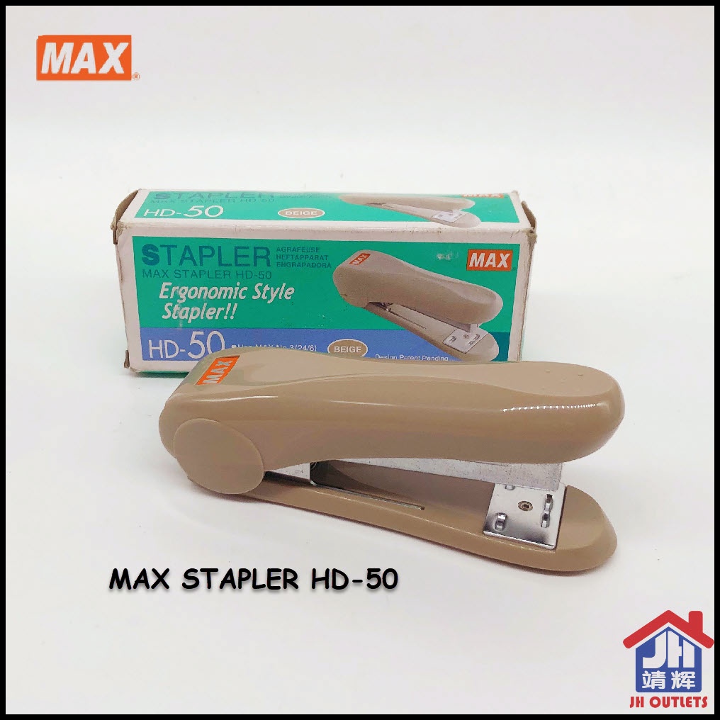 MAX Stapler HD-50 Heavy Duty Blue / Black / Pink / Gray / Black / Use Max Staples / Stepler ...