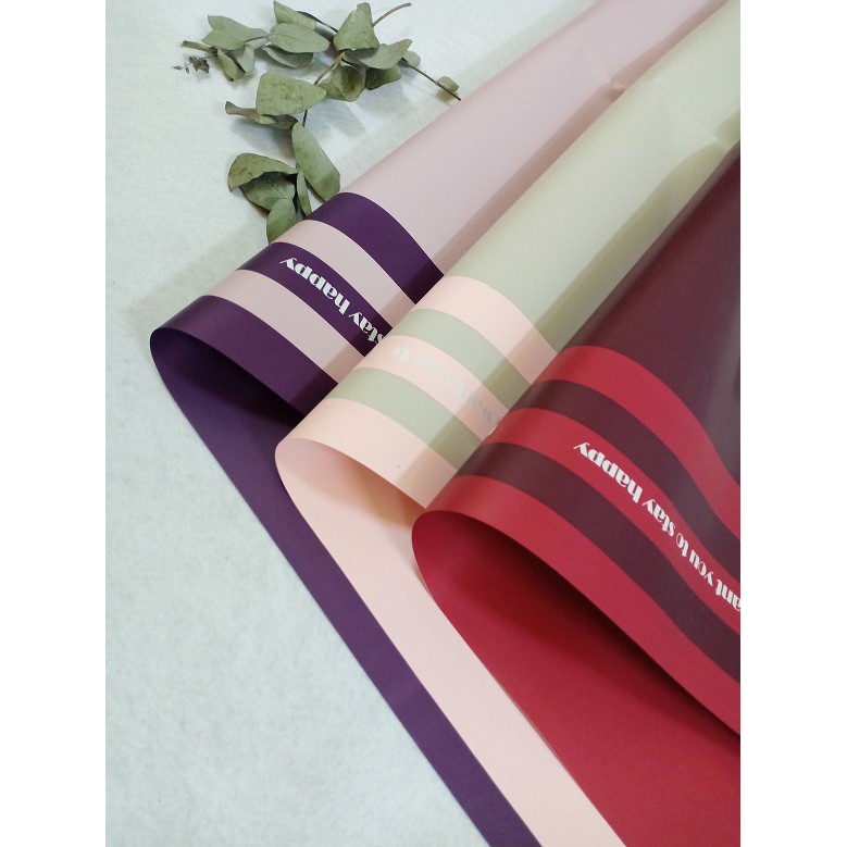 2pcs 2 Tone Line Flower Wrapping Paper Waterproof Bouquet Wrapping ...