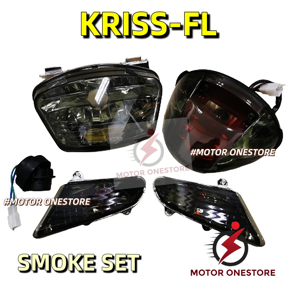 KRISS FL LAMPU SMOKE SET HEAD LAMP TAIL LAMP SIGNAL TINTED KRISS-FL ...