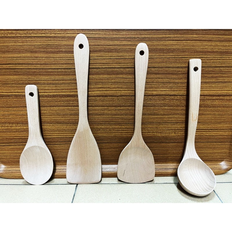 Nonstick Natural Wooden Spatula/Turner/Oil Ladle/Wooden Rice Spoon ...