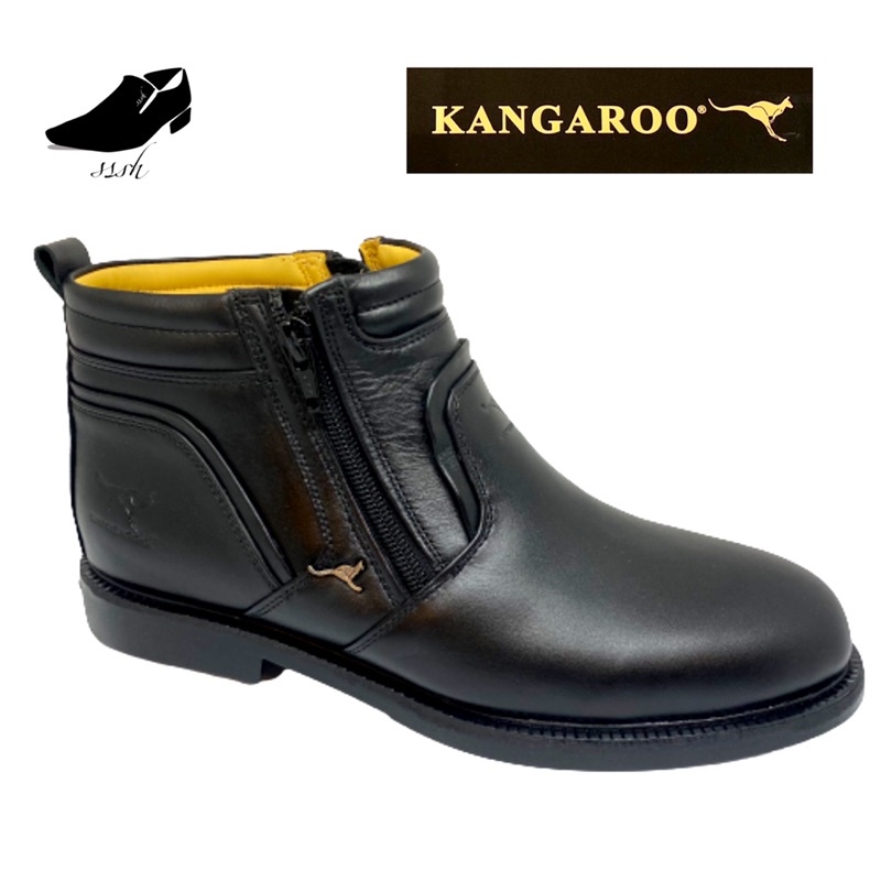 Original KANGAROO men full leather boots/office shoes/black 8113 ...