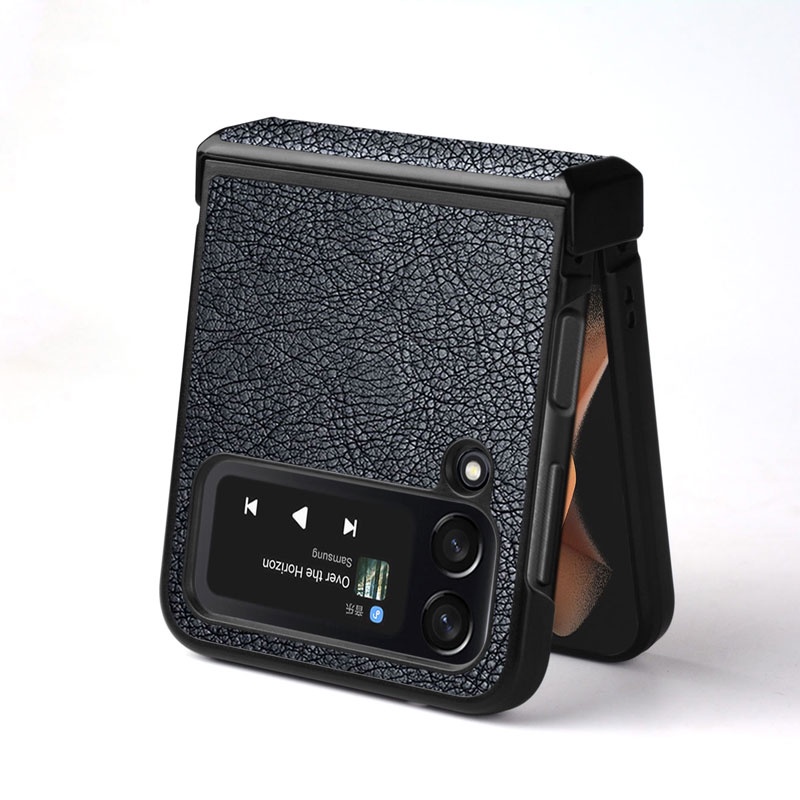 PU Leather skin case for Samsung Galaxy Z flip 4 Soft TPU&Hard PC 2in1 ...