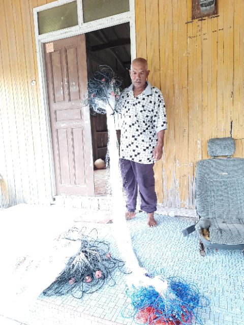 COMPLETE SET 5 inch Fishing Net. Pukat Jaring Siap 5 inci. Pukat Ikan ...