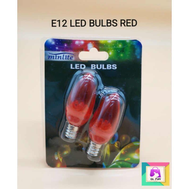 Minlite E12 Led Bulb Red (2pcs) | Shopee Malaysia