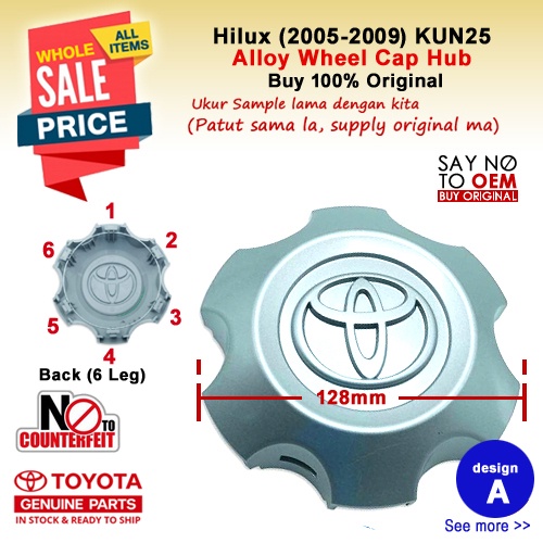 (Original) Hilux (2009-14) Wheel Centre Cap Hub Rim Tyre Rim Cap 4260B ...