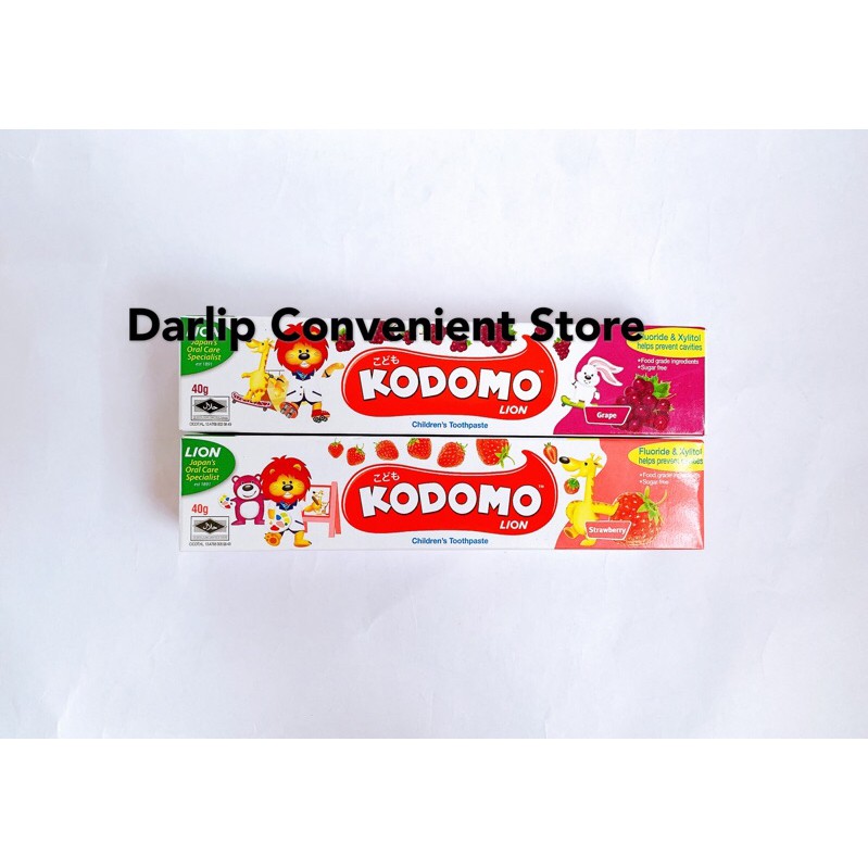 LION KODOMO Children Toothpaste Grape/Strawberry 40g | Shopee Malaysia