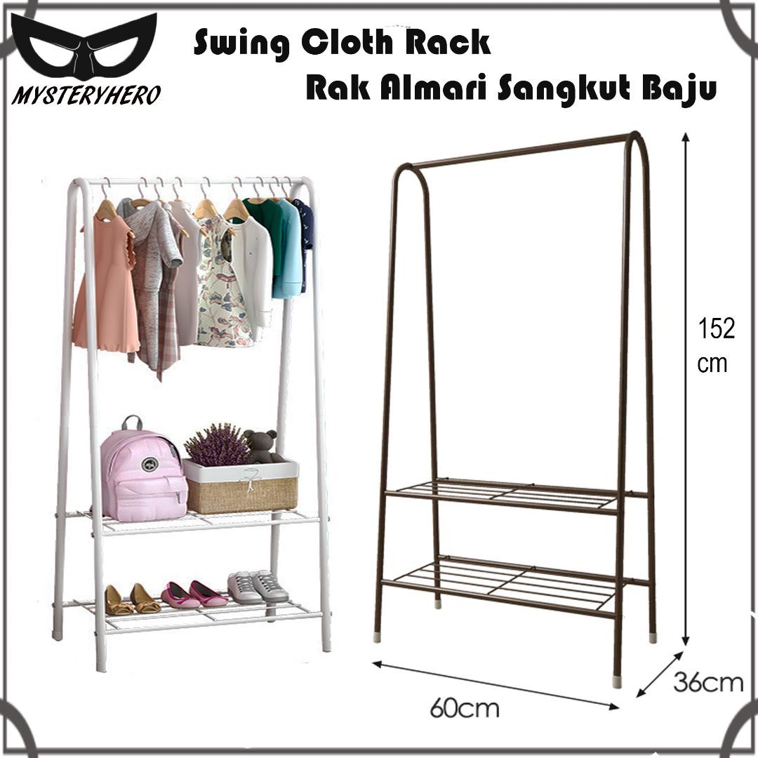 MysteryHero Swing Clothes Rack Hanging Organizer Garment Rack Clothes ...