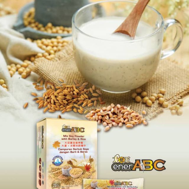 EnerABC 1 BOX MIX SOY POWDER WITH BERLEY & RICE | Shopee Malaysia