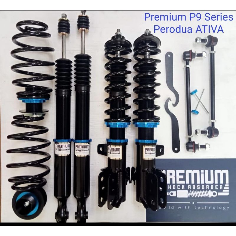 PERODUA ATIVA - PREMIUM P9 FULLY ADJUSTABLE COILOVER ABSROBER ...