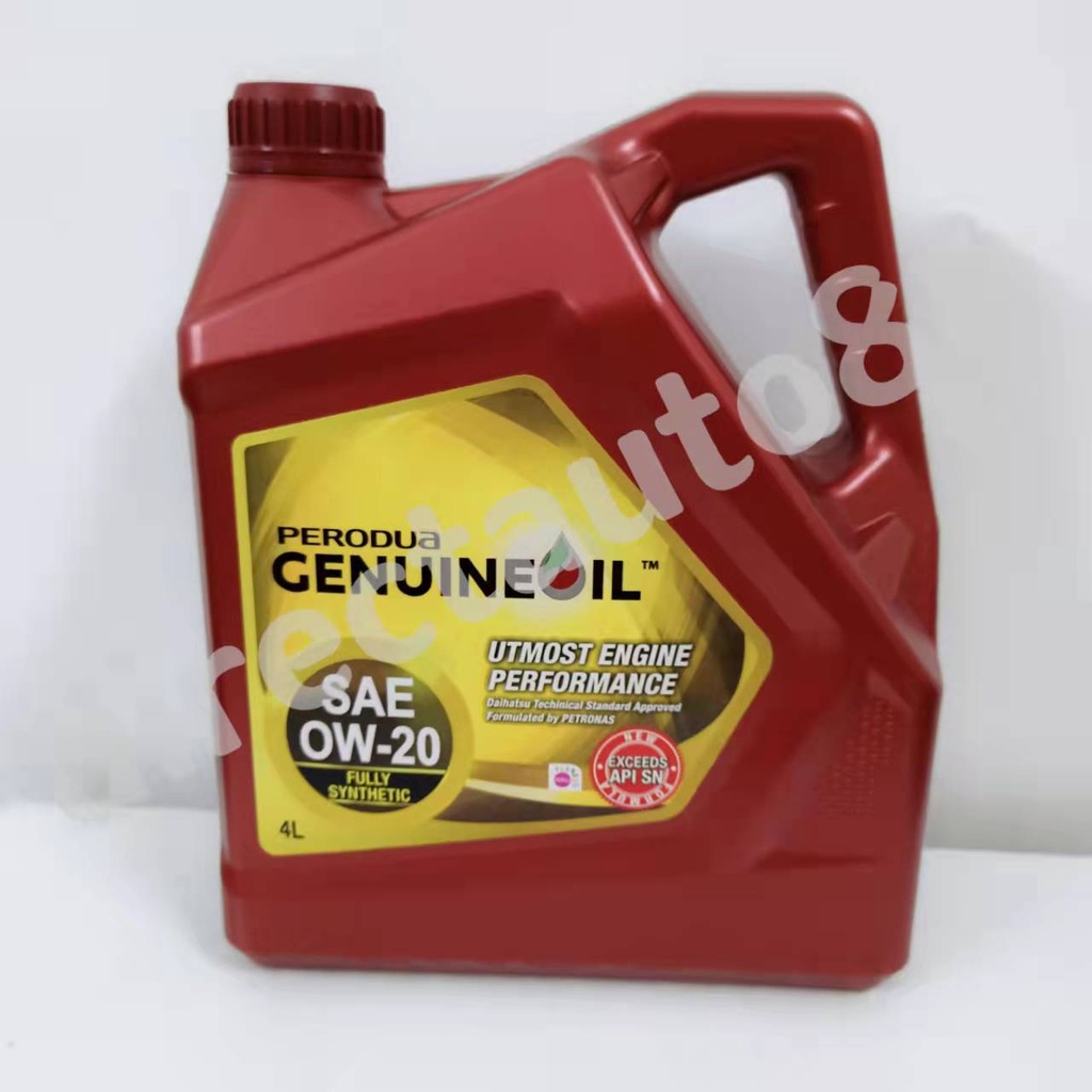 NEW PACKING 4L PERODUA SAE 0W-20 FULLY SYNTHETIC ENGINE OIL FOR AXIA ...