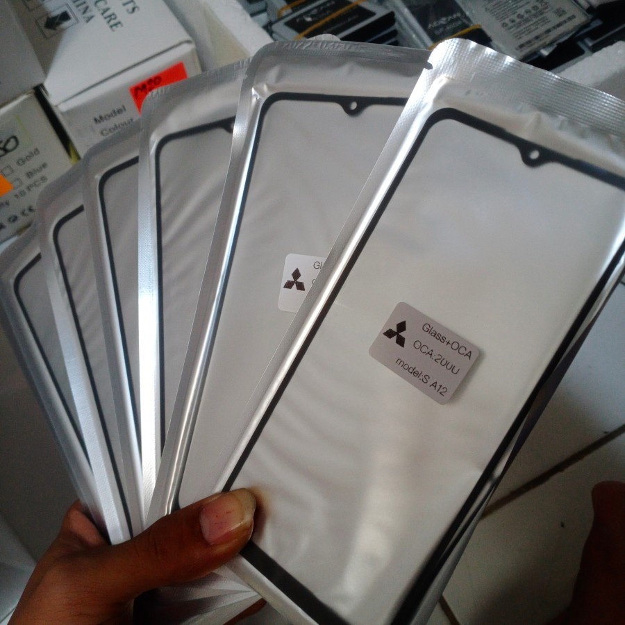 Glass OCA SAMSUNG GALAXY A12 A125 A125F/LCD GLASS PLUS Dry OCA Glue ...