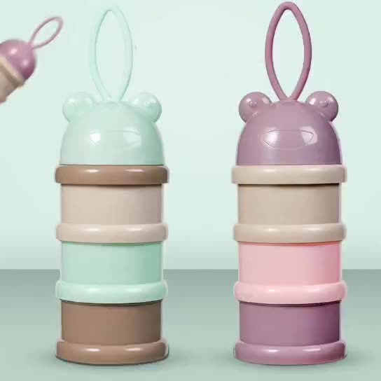3-tier Milk Dispenser Baby Food Container - Little Bear | Shopee Malaysia