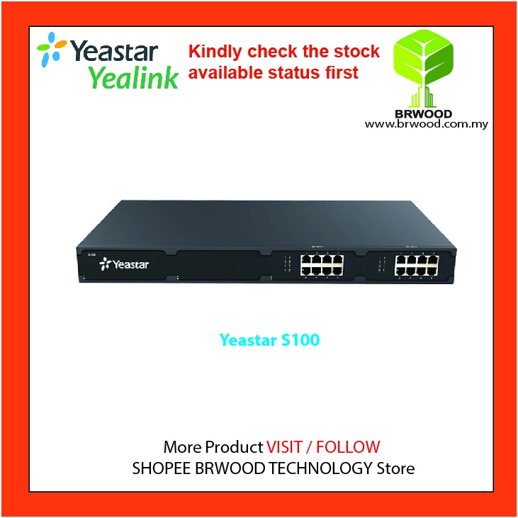 YEASTAR S100: VOIP PBX FOR 200 USERS 60 CONCURRENT CALL | Shopee Malaysia