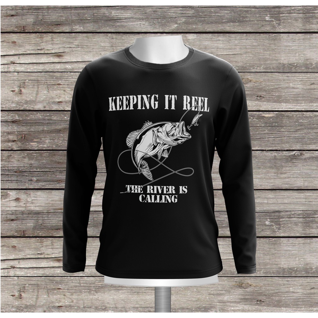 Tshirt Baju Pancing microfiber jersi lengan panjang bertemakan design ...