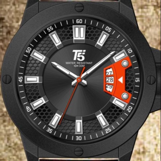 New Stock🔥🔥 T5 Analogue Watch 13/8.14 Red Black Design | Shopee Malaysia