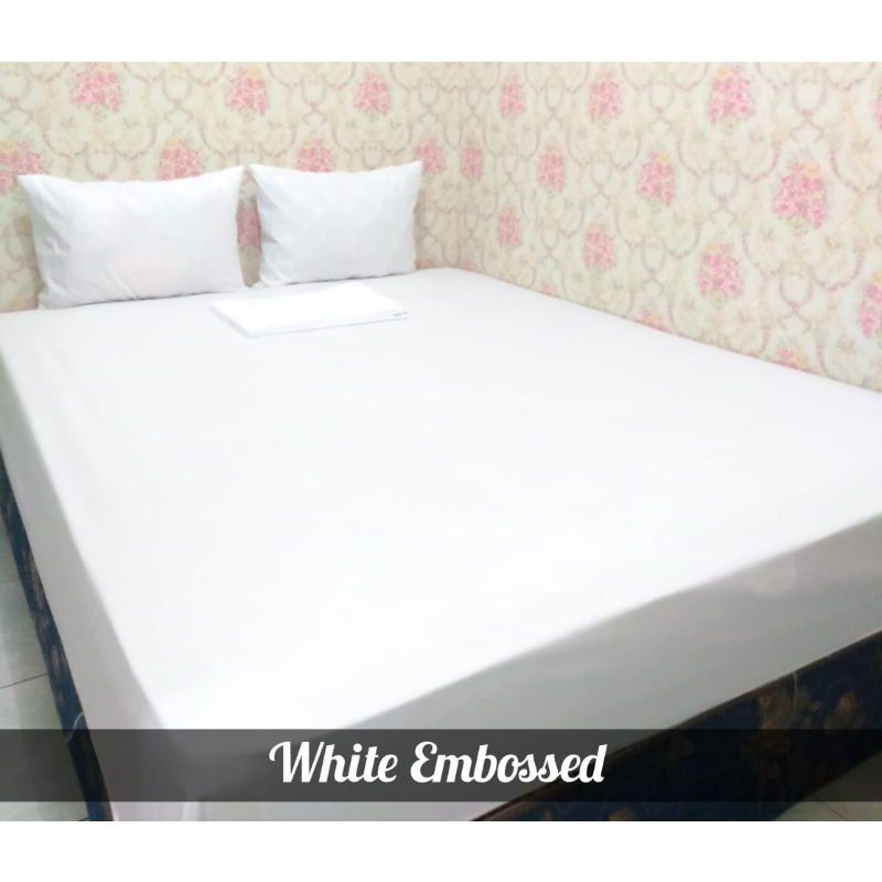 KATUN PUTIH Homemade Plain White Sheets Embossed Cotton/Embossed Plain ...