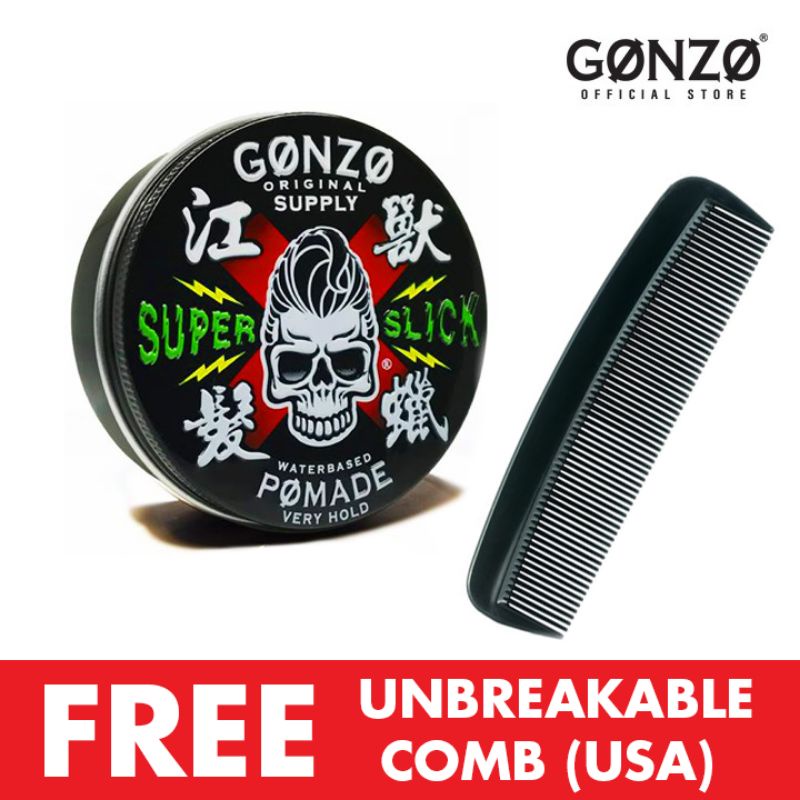 GONZO SUPER SLICK WATERBASED POMADE 4.5oz [100% ORIGINAL] | Shopee Malaysia