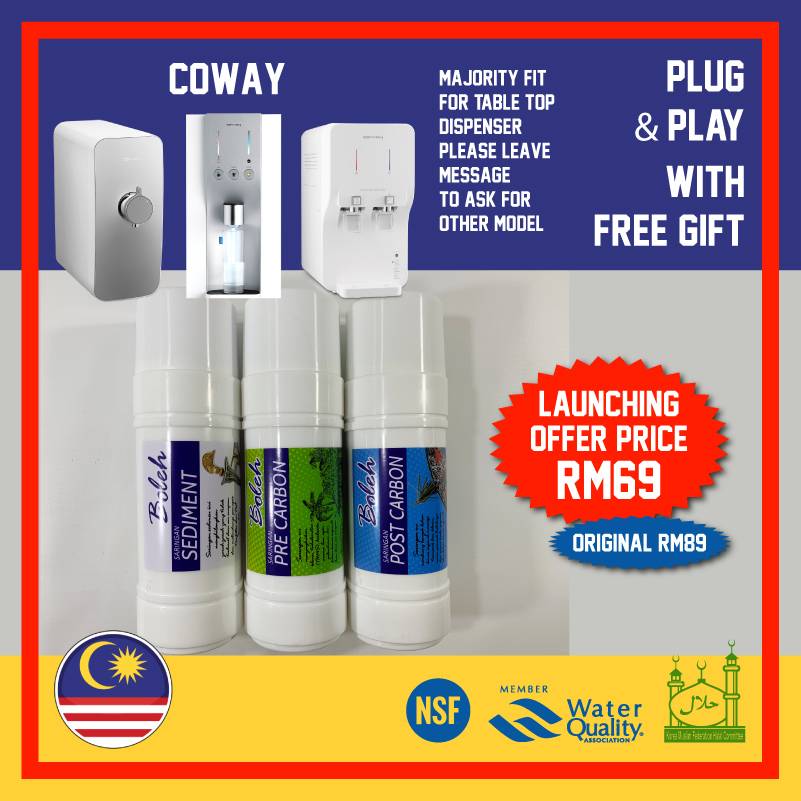Coway Repalcment Petit , Neo , Ferry 8" Halal Korea Water Filter ...