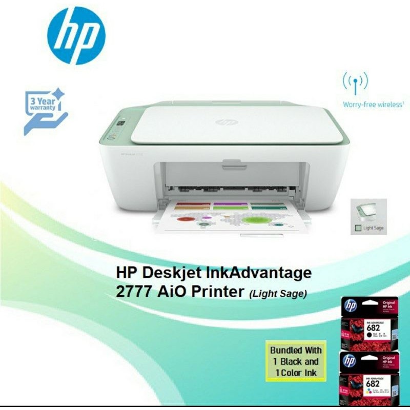 HP DeskJet Ink Advantage 2777 All-In-One (Print/Scan/Copy/Wireless ...