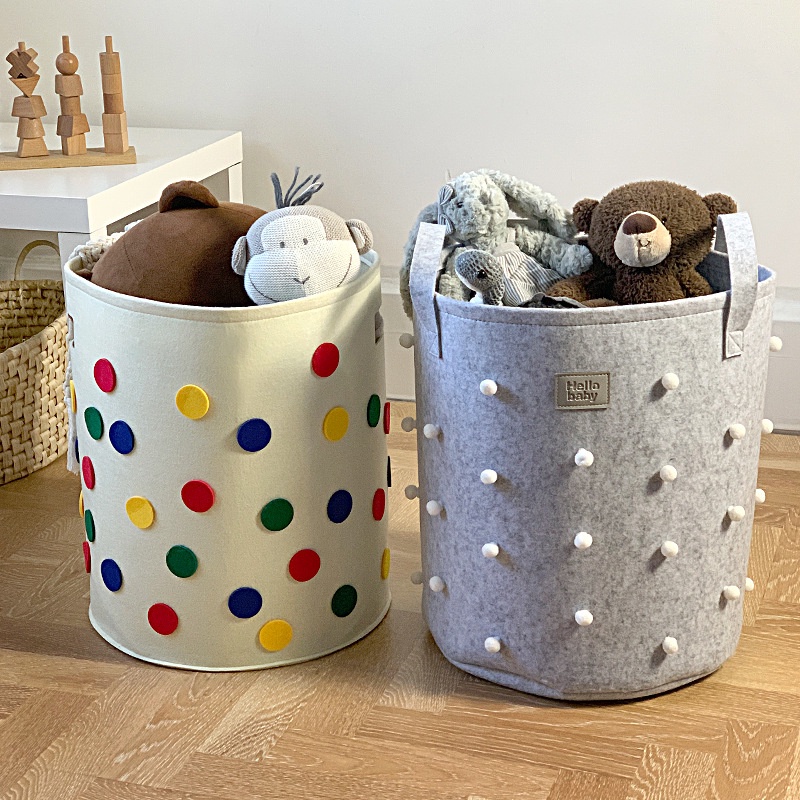 Handmade Felt Storage Bag For Kids Room Toys Clothes Boy Kids Organizer ...