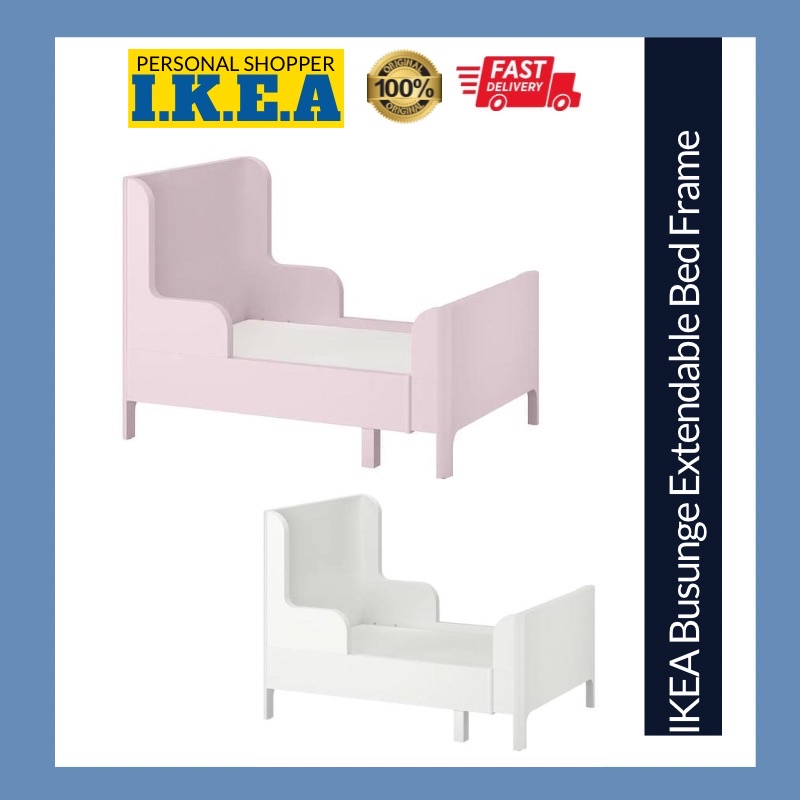 IKEA Busunge Extendable Bed Frame Children Kids Boy Girl Pink White ...