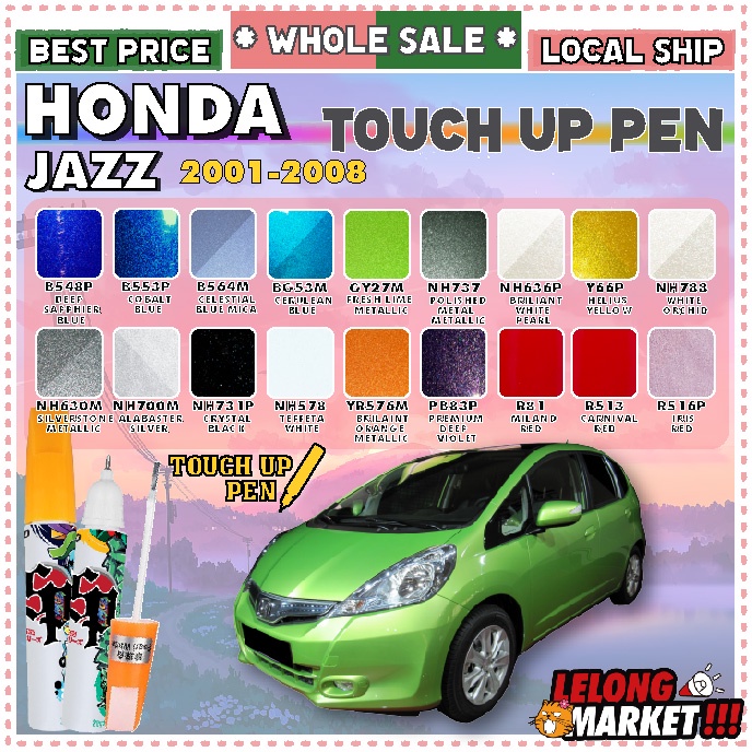 Touch Up Pen | HONDA JAZZ 2008-2013 | All series color DIY Pro paint ...